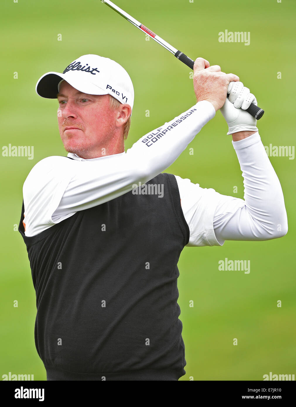Newport, Wales. 19th Sep, 2014. ISPS Handa Wales Open Golf. Day 2 ...