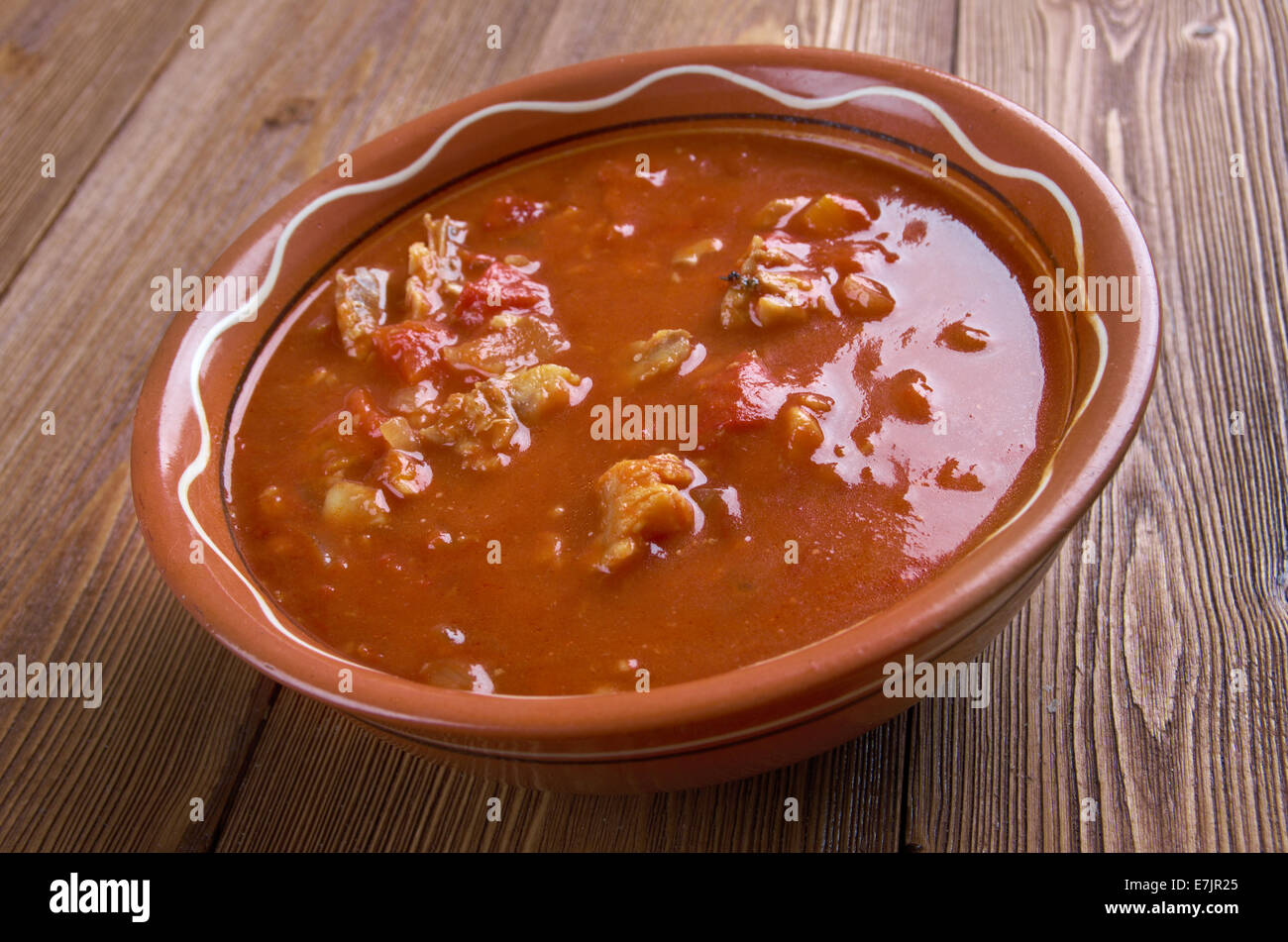 Shorba bil Hout -Fish, Tomato and Potato Soup. traditional Algerian ...