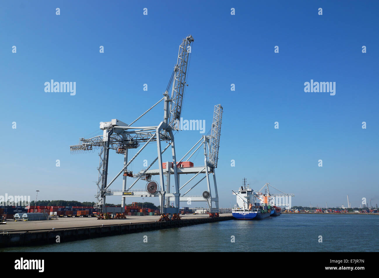 Rotterdam europoort port terminal netherlands hi-res stock photography ...