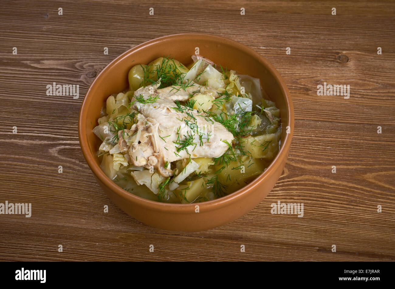 irish chicken stew with cabbage and potatoes Stock Photo - Alamy