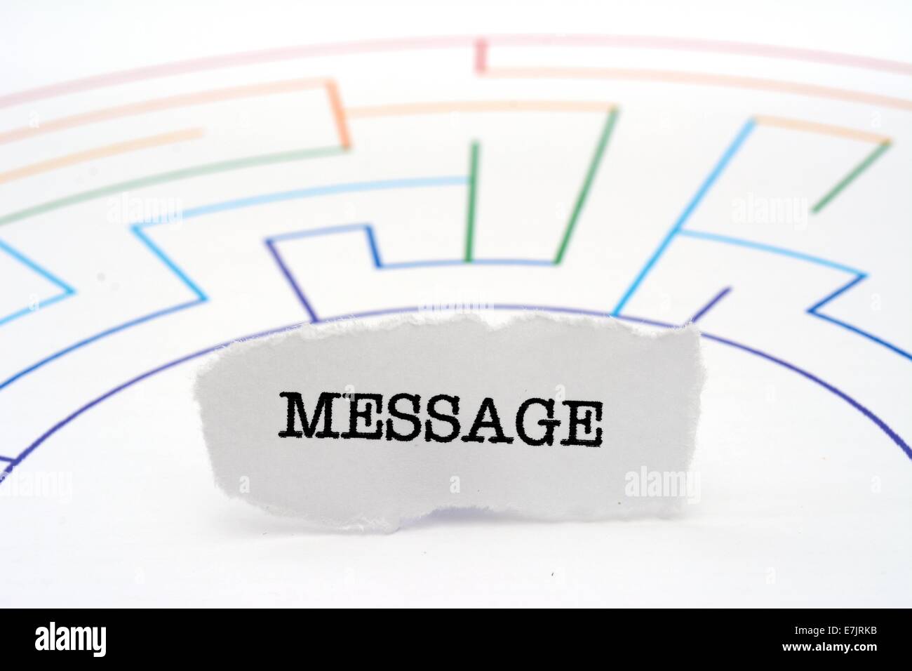 Message text on maze Stock Photo - Alamy