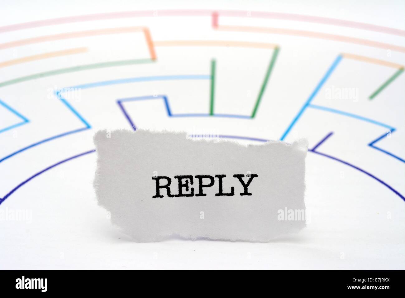 Reply maze concept Stock Photo - Alamy