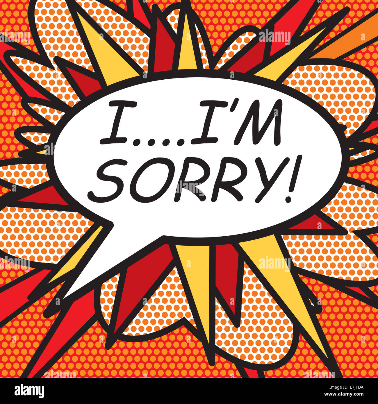 Comic Book I....I'M SORRY! Stock Photo - Alamy