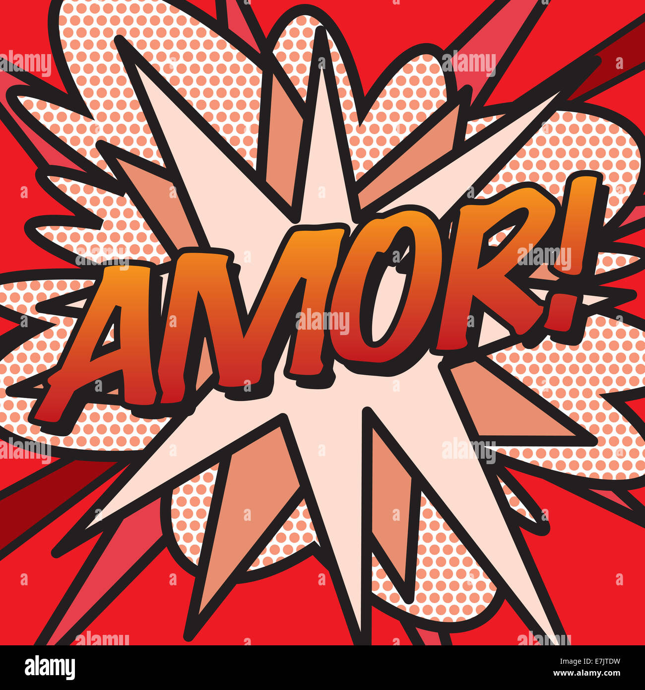 Comic Book AMOR! Stock Photo - Alamy