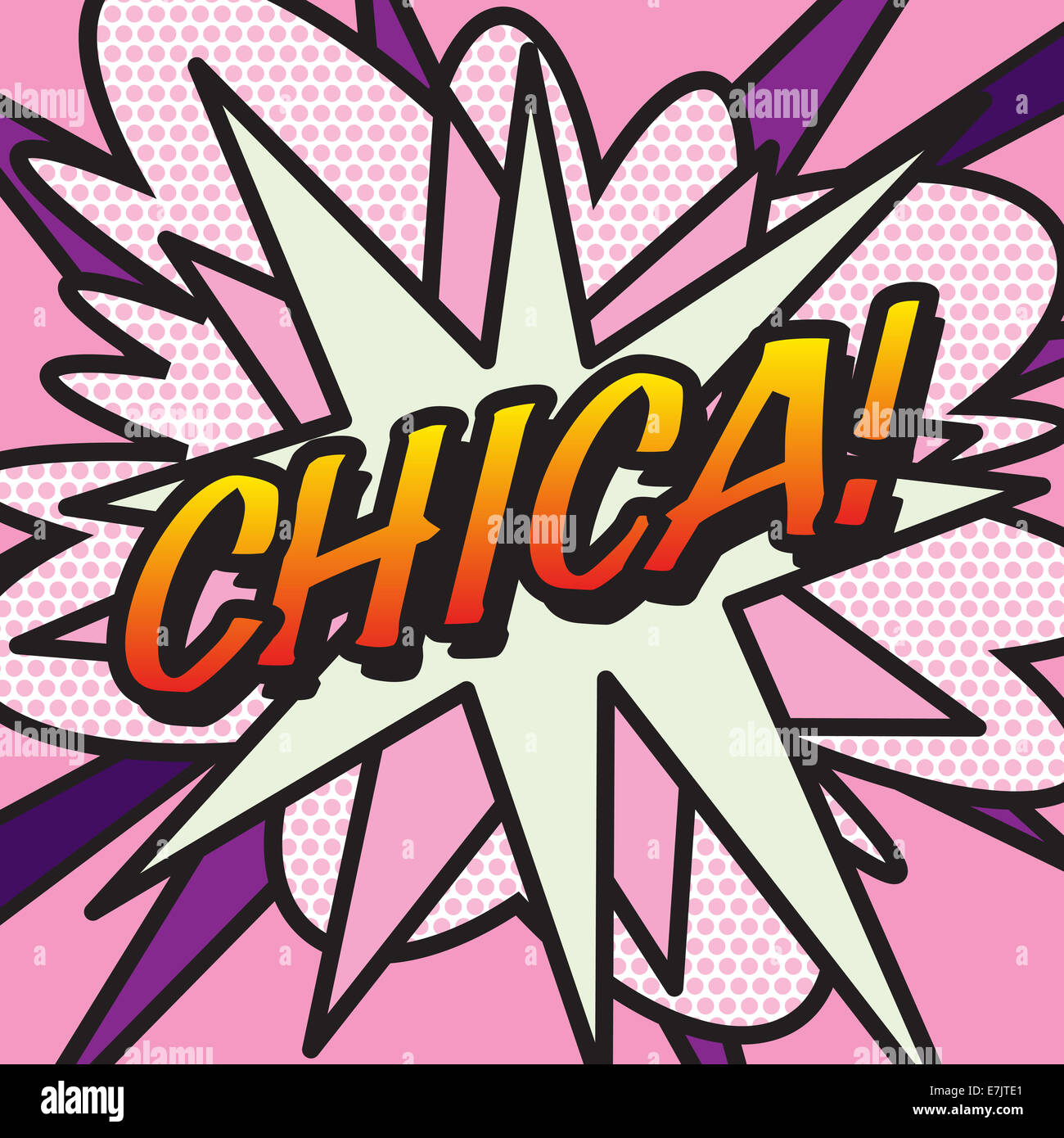Comic Book CHICA! Stock Photo - Alamy