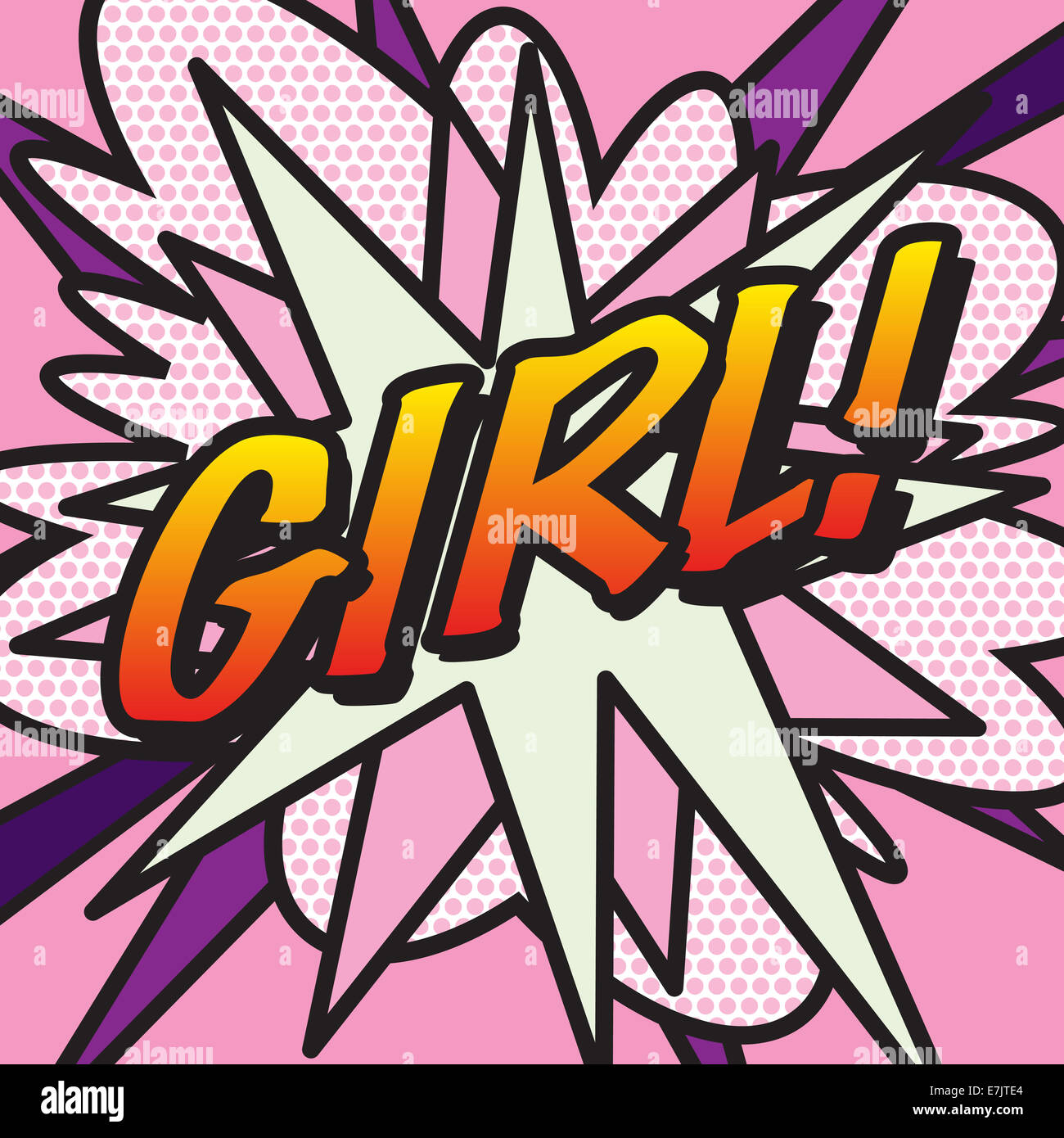 Pop art girl hi-res stock photography and images - Alamy