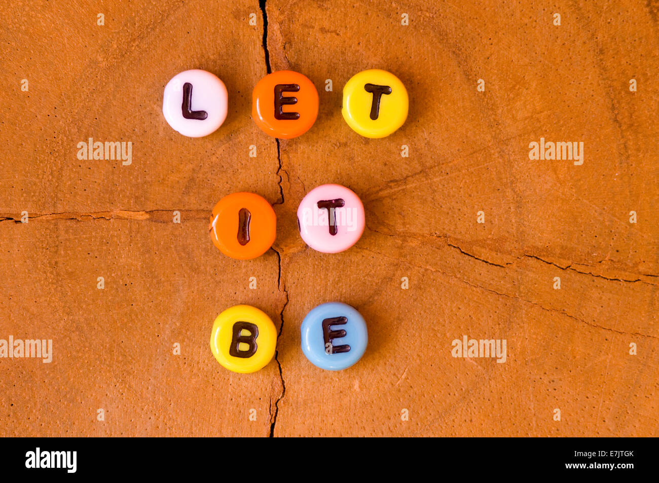 Colored let it be Stock Photo - Alamy