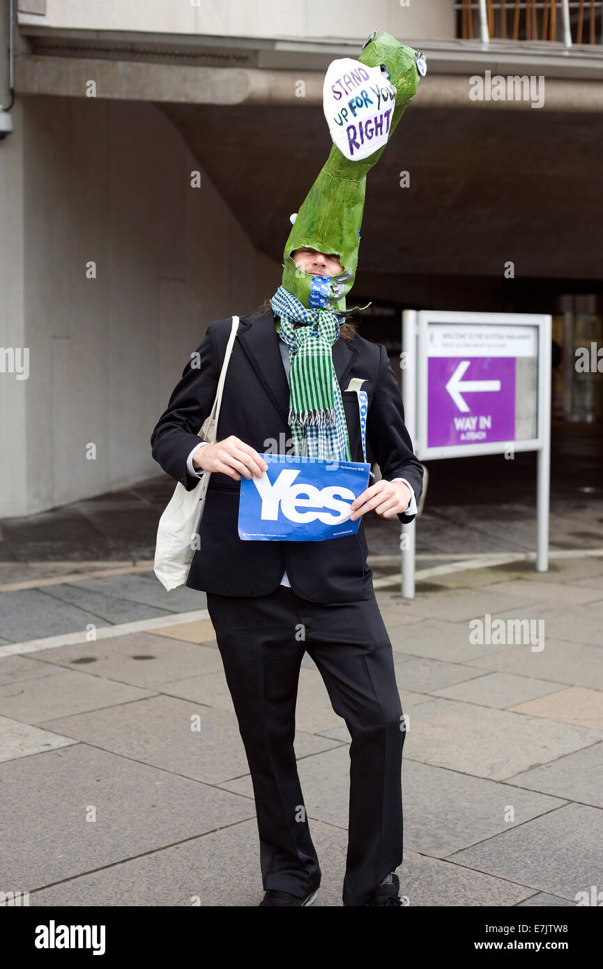 Man holding scottish flag hi-res stock photography and images - Alamy