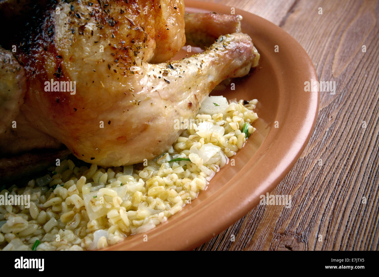 hamam mahshi - Egyptian braised squab stuffed with cracked wheat Stock ...