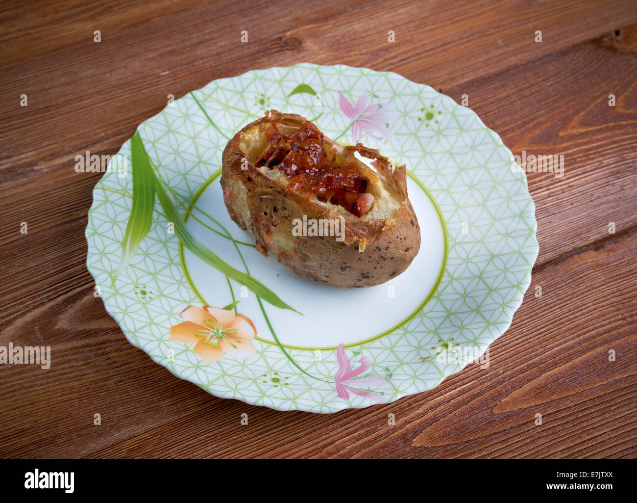 patate ripiene al forno - Italian stuffed potato Stock Photo - Alamy