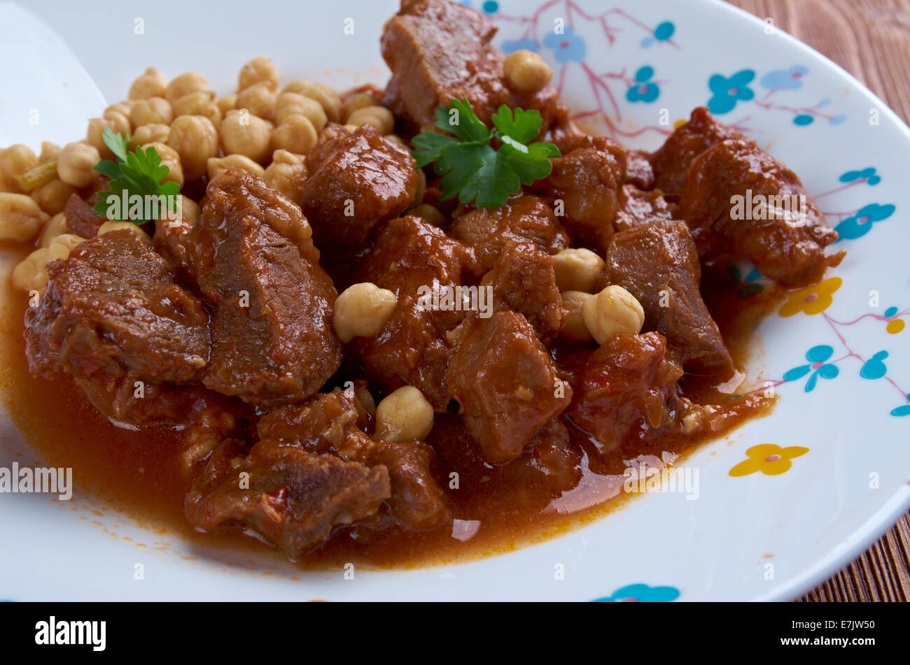Chtitha Lham – Lamb in a Red Sauce.Algerian food Stock Photo - Alamy