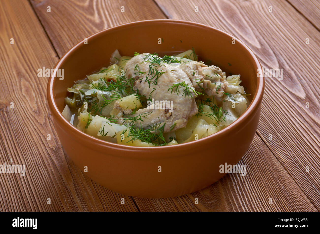 irish chicken stew with cabbage and potatoes Stock Photo - Alamy