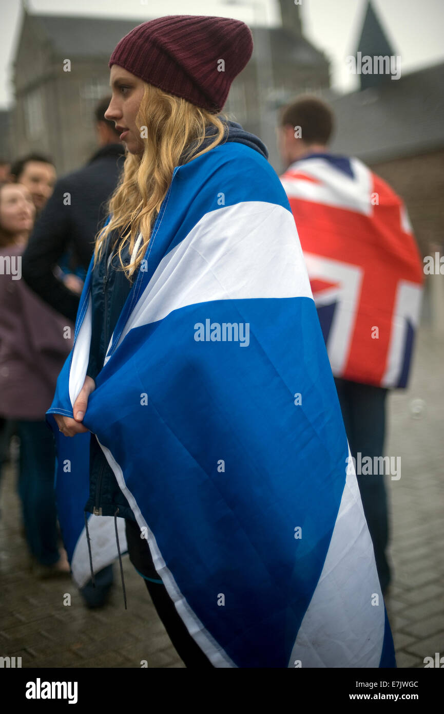 Supporter of Scottish Independence awaits results of the 2014 ...