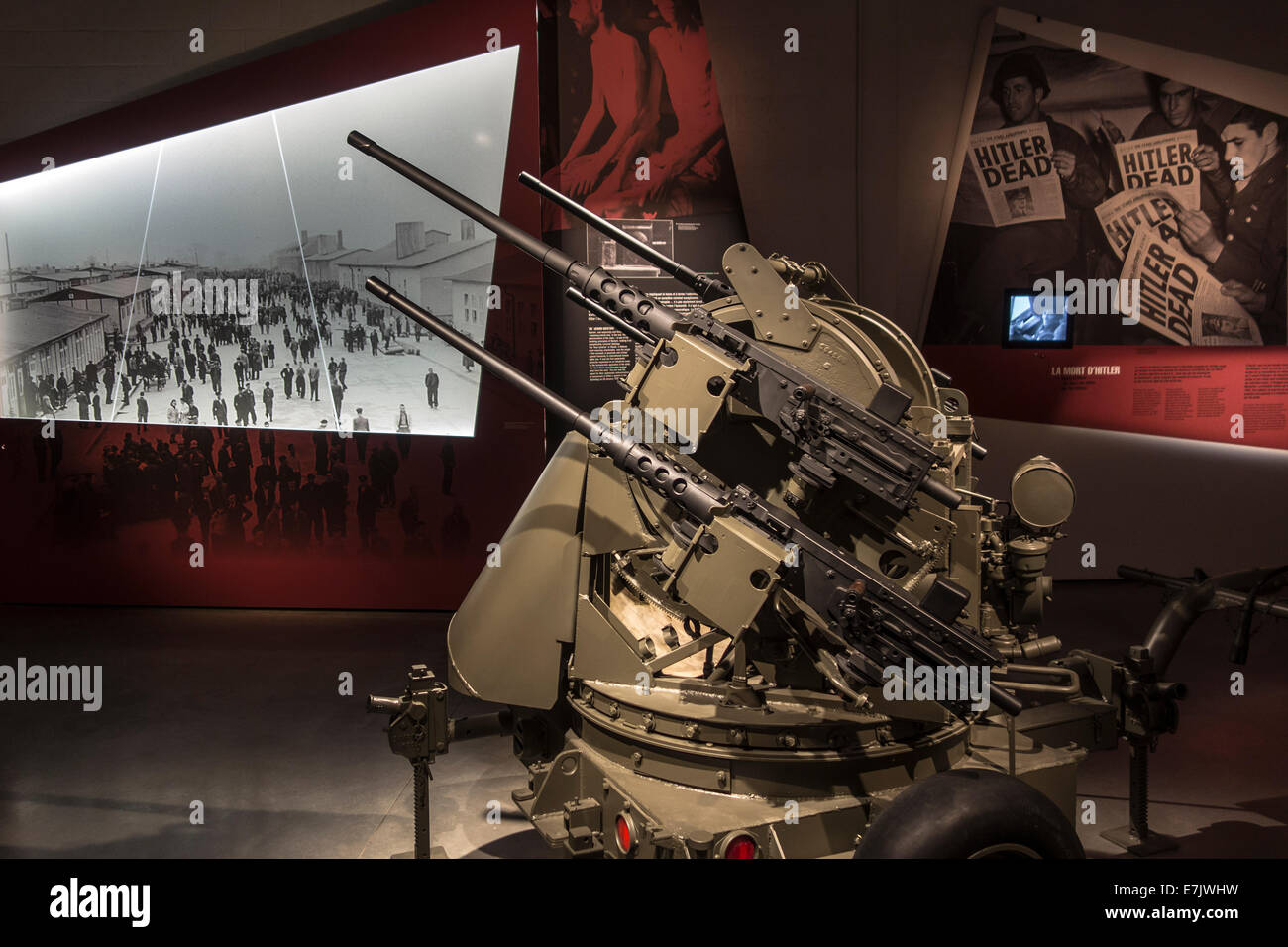 American M45 Quadmount Anti-Aircraft Gun in the Bastogne War Museum ...