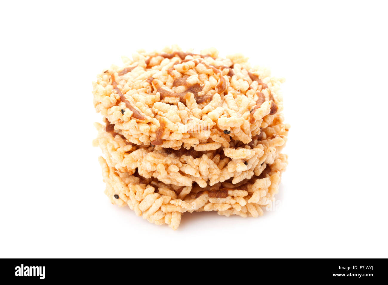 Rice cracker isolated on white background Stock Photo - Alamy