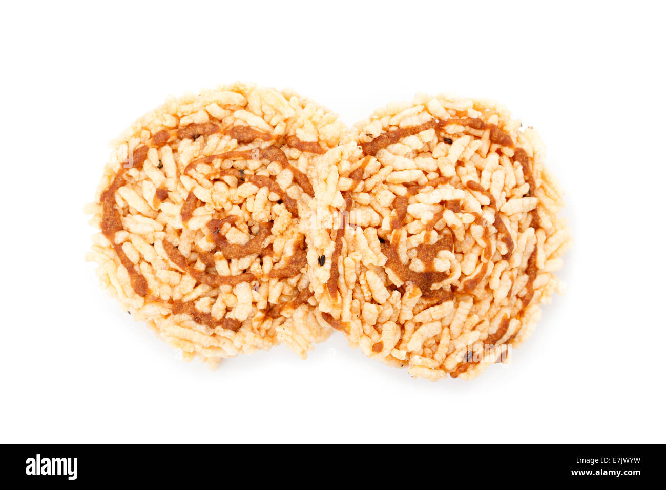 Rice cracker isolated on white background Stock Photo - Alamy