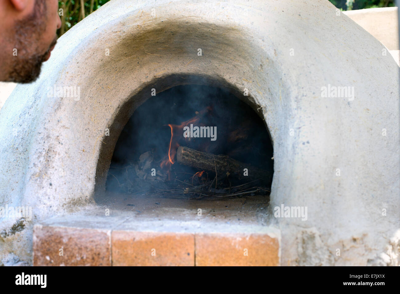 earth clay cob oven project. Construction now completed just about time ...