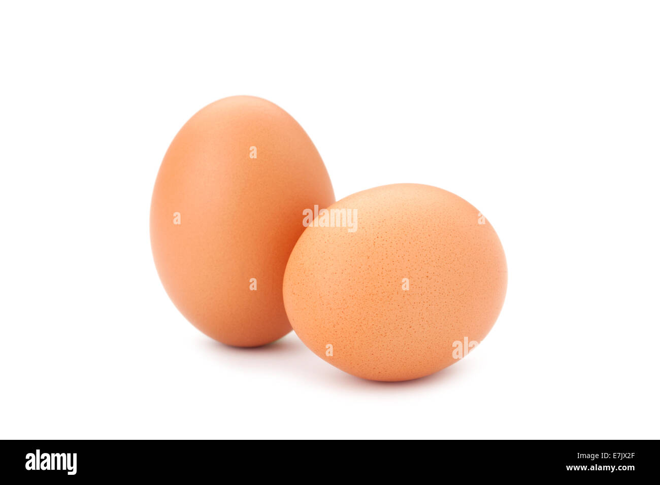 two eggs isolated on white background Stock Photo - Alamy