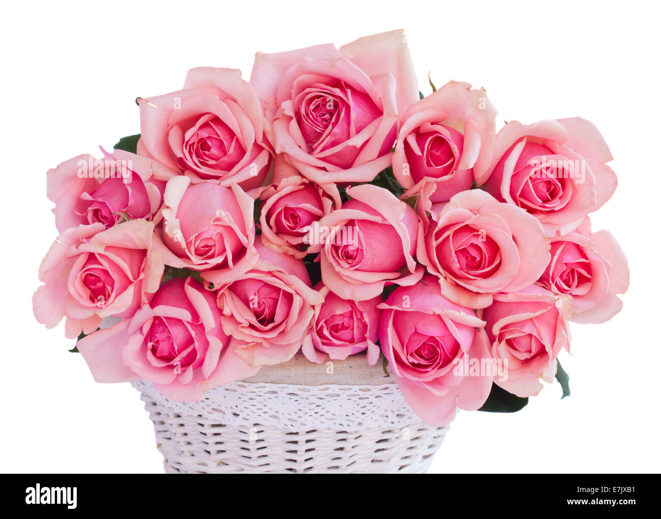 bunch of fresh pink roses Stock Photo - Alamy