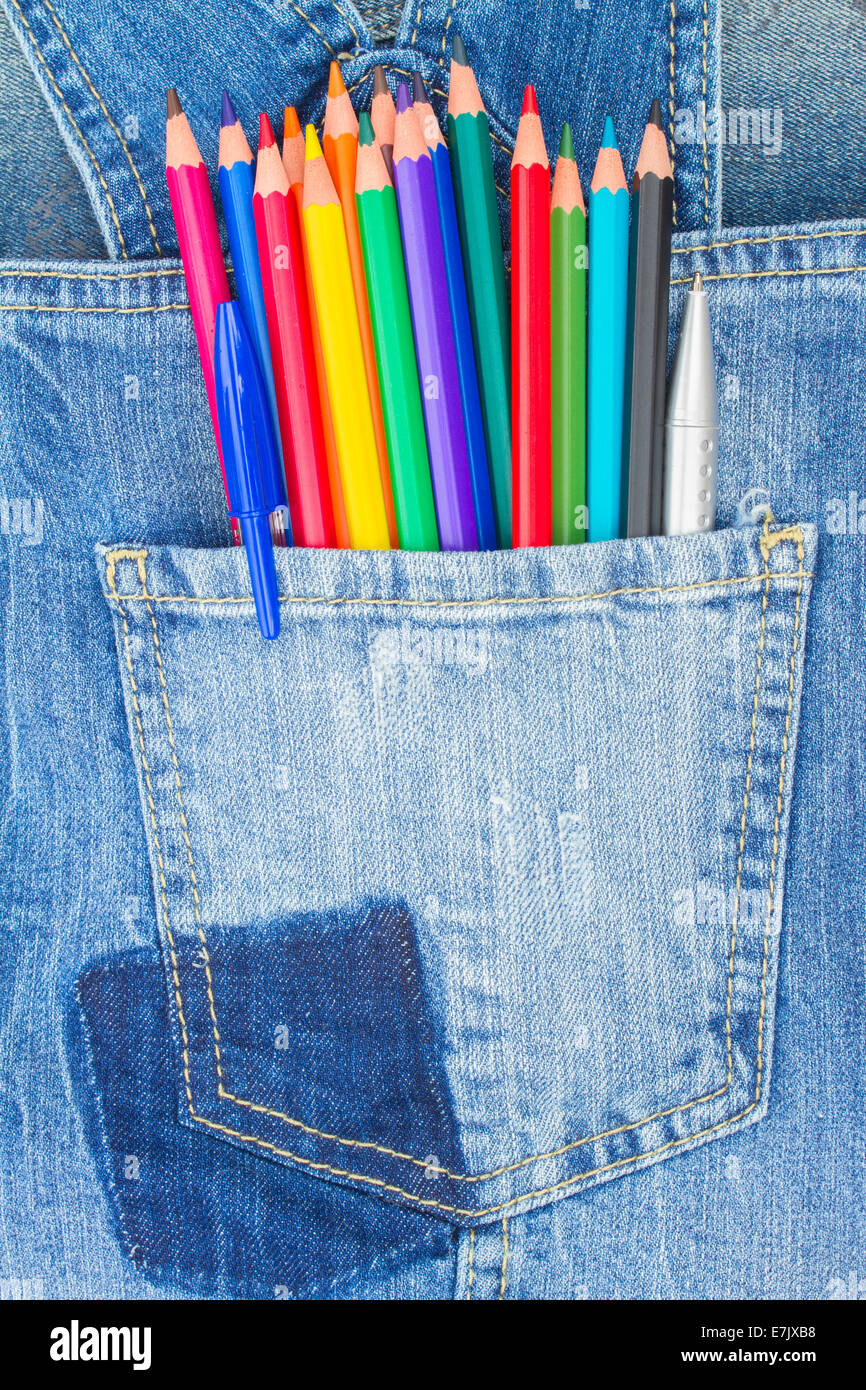 set of multicolored pencils Stock Photo - Alamy