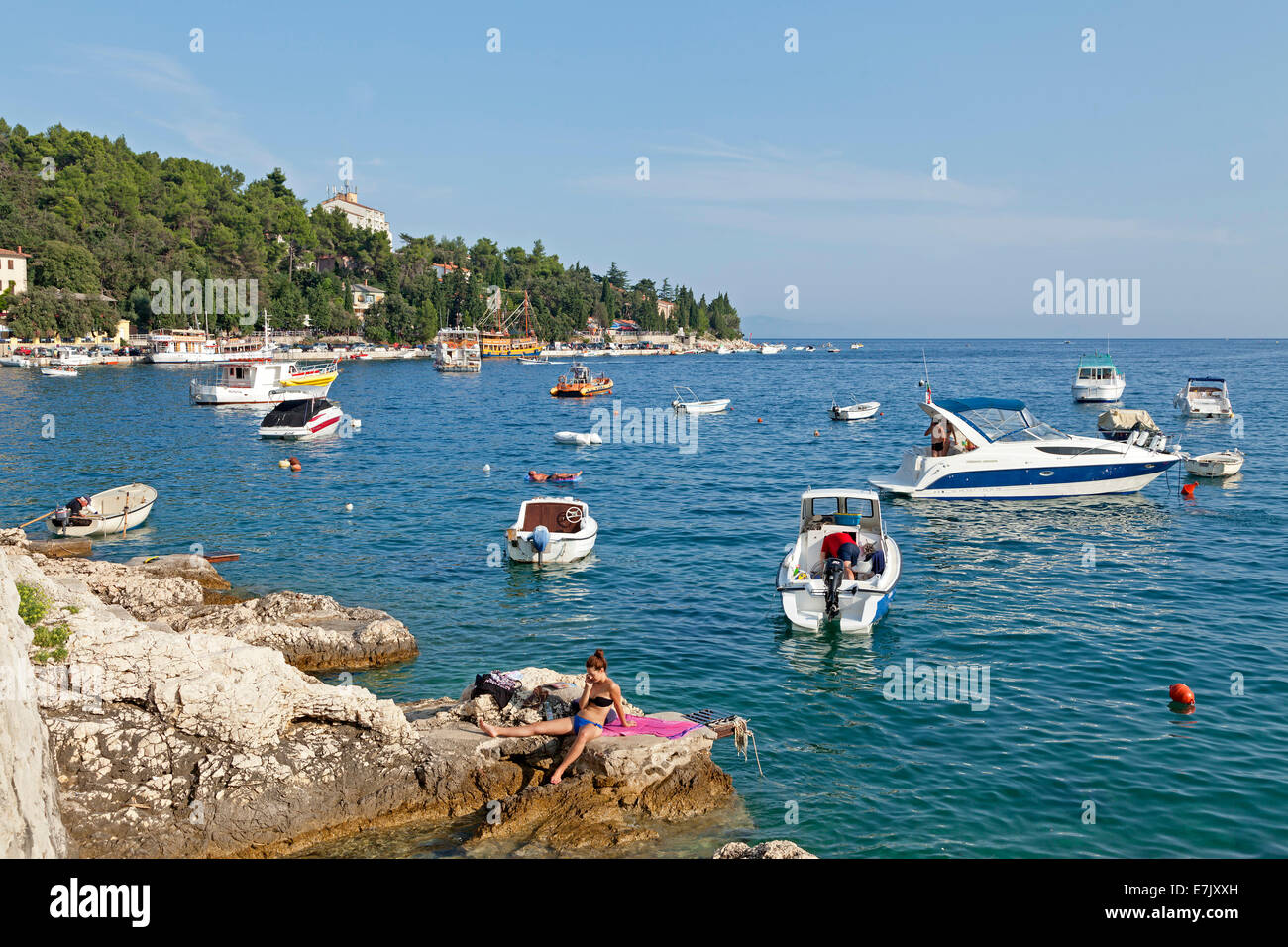seafront, Rabac, Istria, Croatia Stock Photo - Alamy