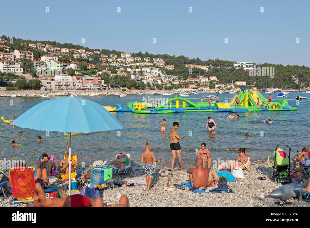 beach, Rabac, Istria, Croatia Stock Photo - Alamy