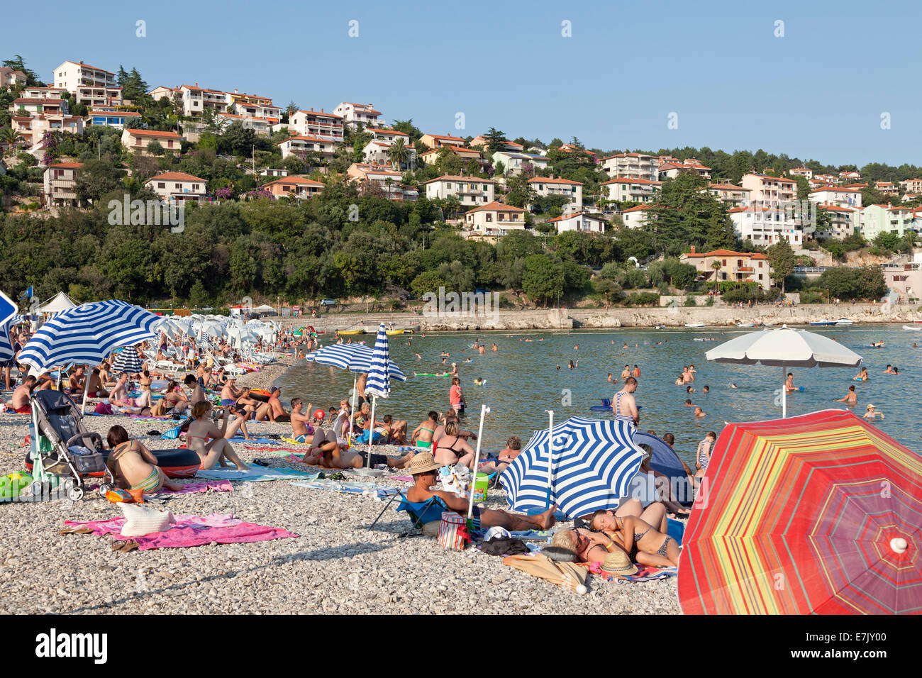 beach, Rabac, Istria, Croatia Stock Photo - Alamy