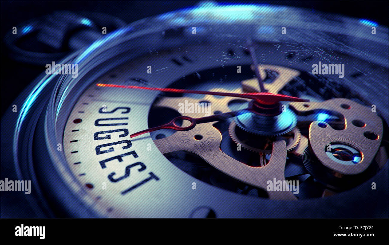 Suggest on Pocket Watch Face Stock Photo - Alamy