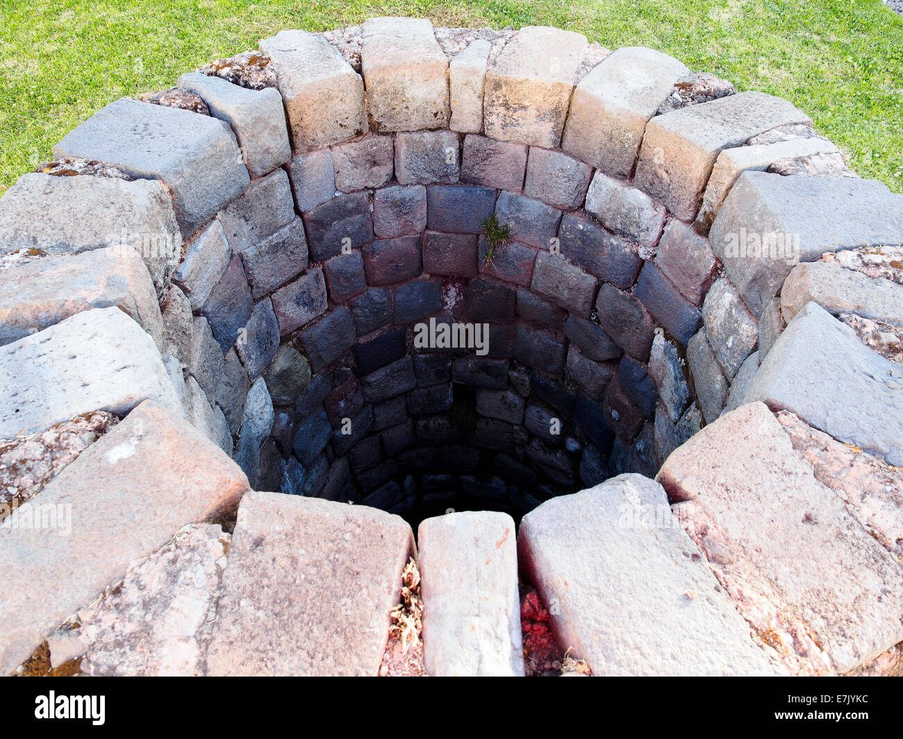 Ancient Inca stone well in the Archeological park of Kusicancha - Cusco ...