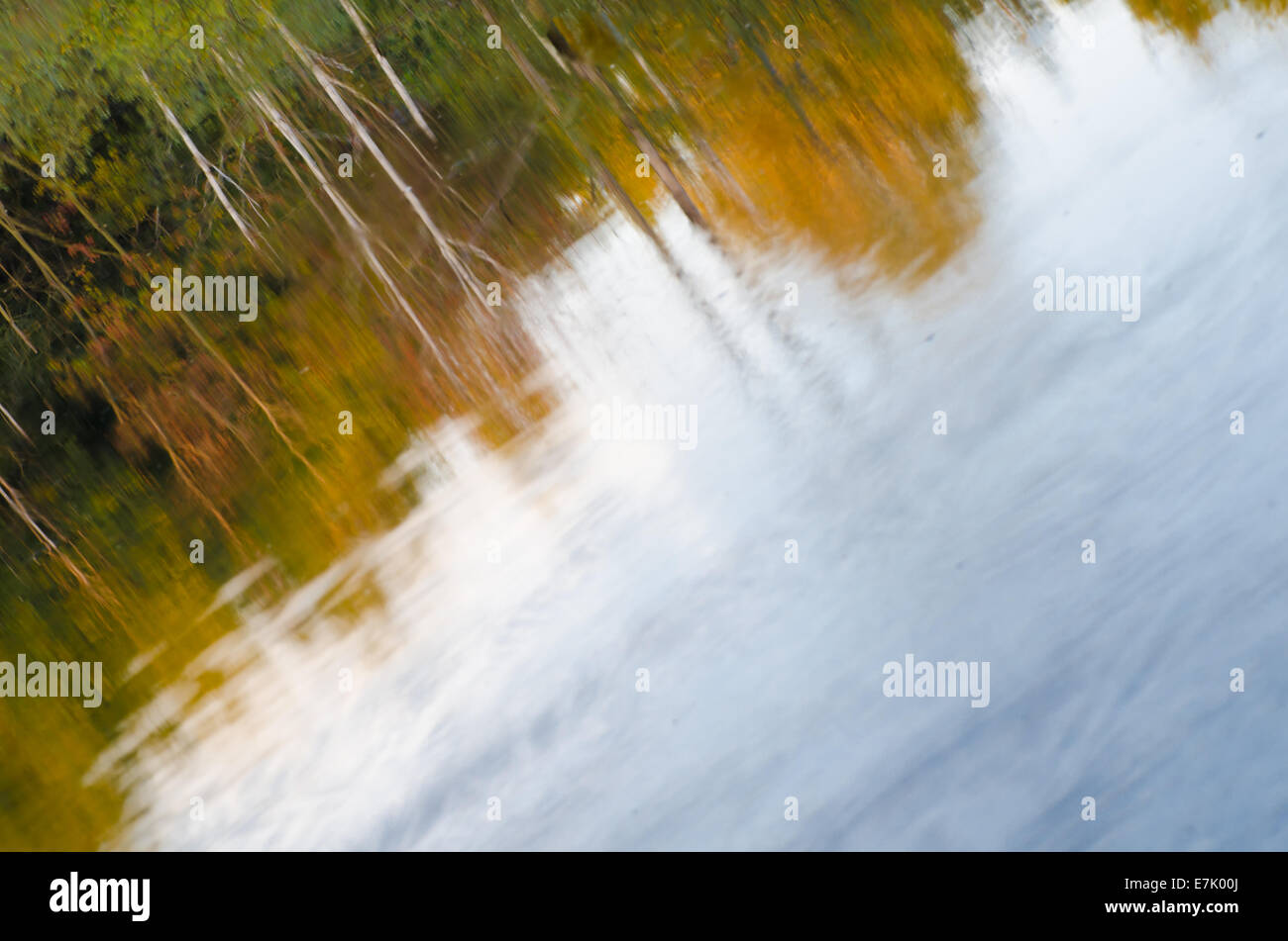 fall forest reflection in water Stock Photo - Alamy