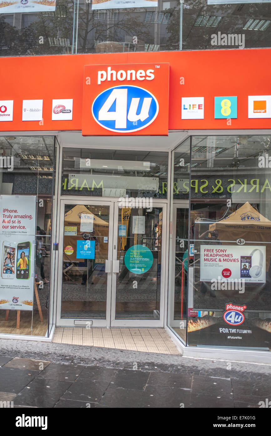 Closed and empty Phones 4U shop in Sheffield South Yorkshire England ...