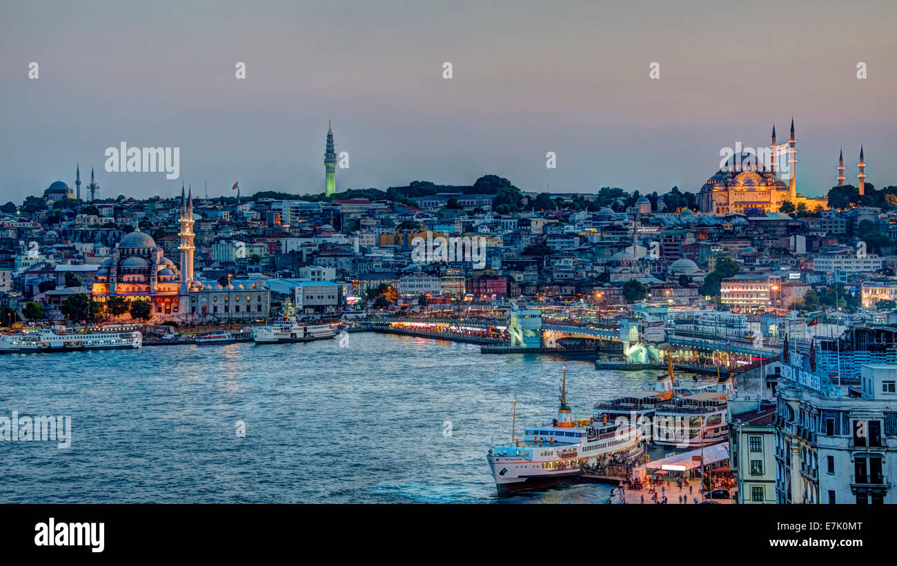Sunset in Central Istanbul Stock Photo - Alamy