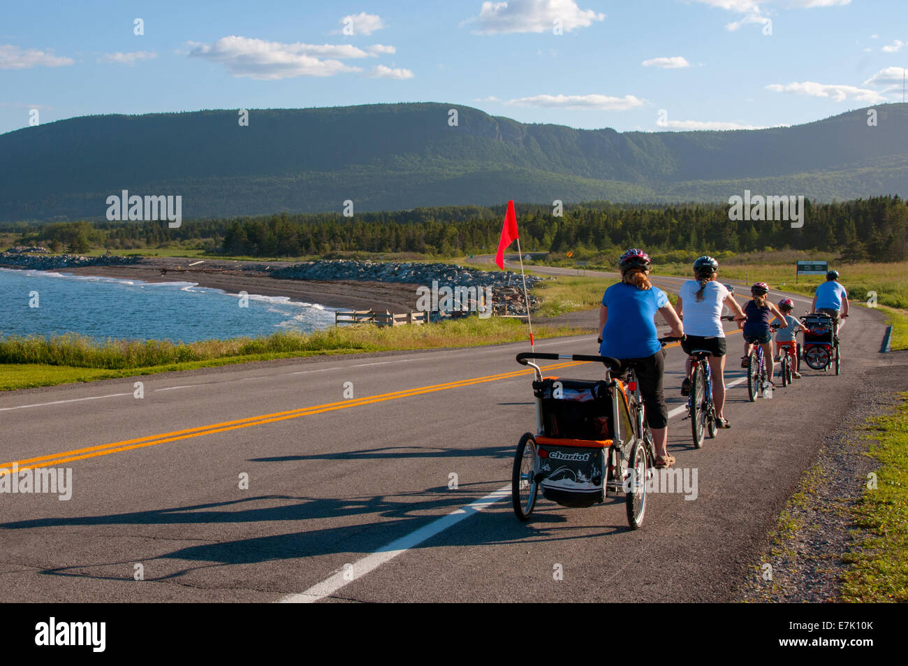 Cyclists Forillon National Park Gaspesie Canada Stock Photo - Alamy