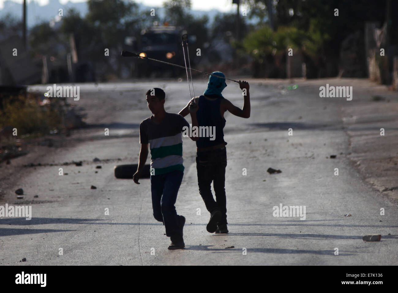 Silwad, West Bank, Palestinian Territory. 20th Sep, 2014. Palestinian ...