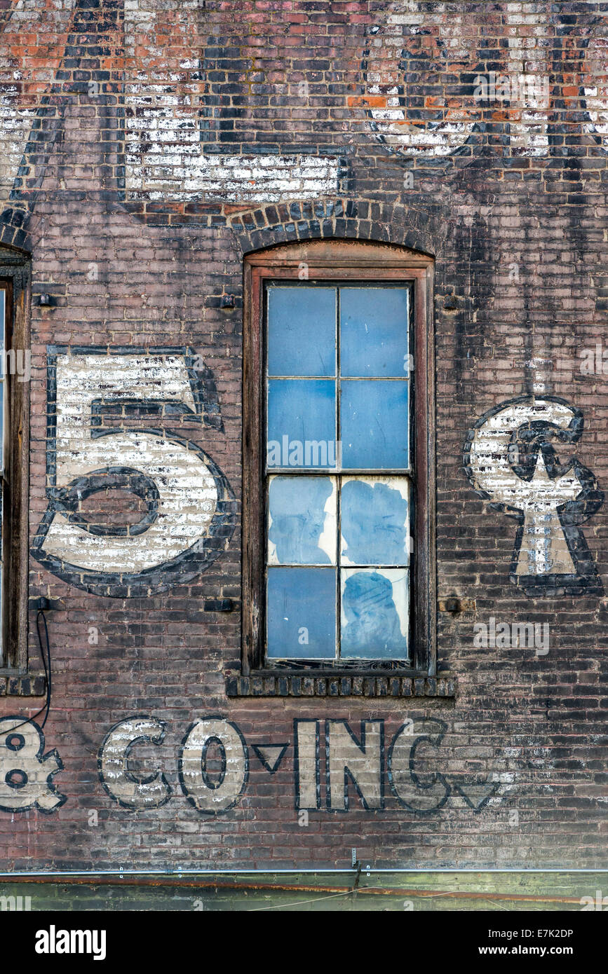 Old cigar sign painted on a brick building in downtown Walla Walla ...