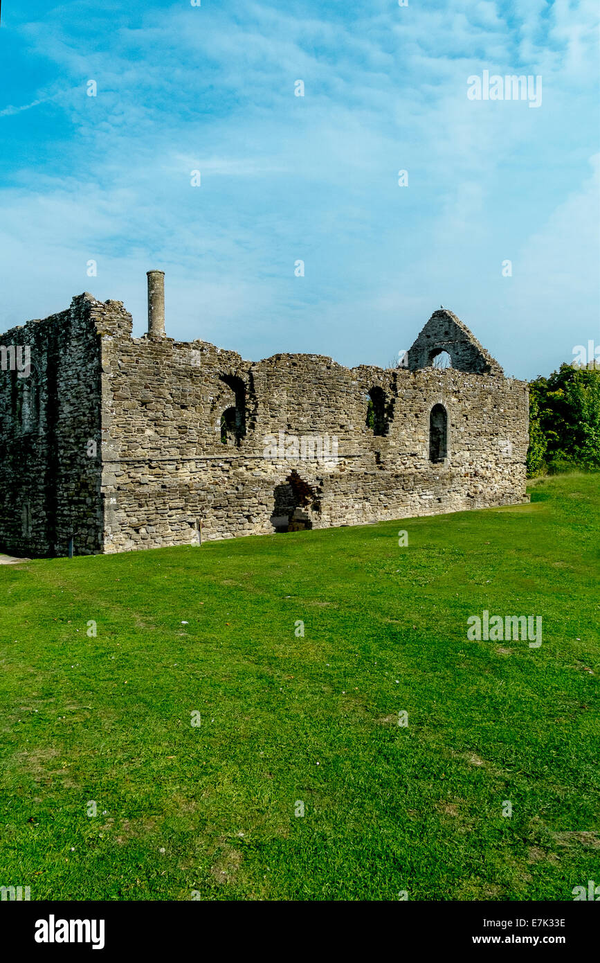 The remains of Christchurch Castle ,the 12th-century riverside chamber ...