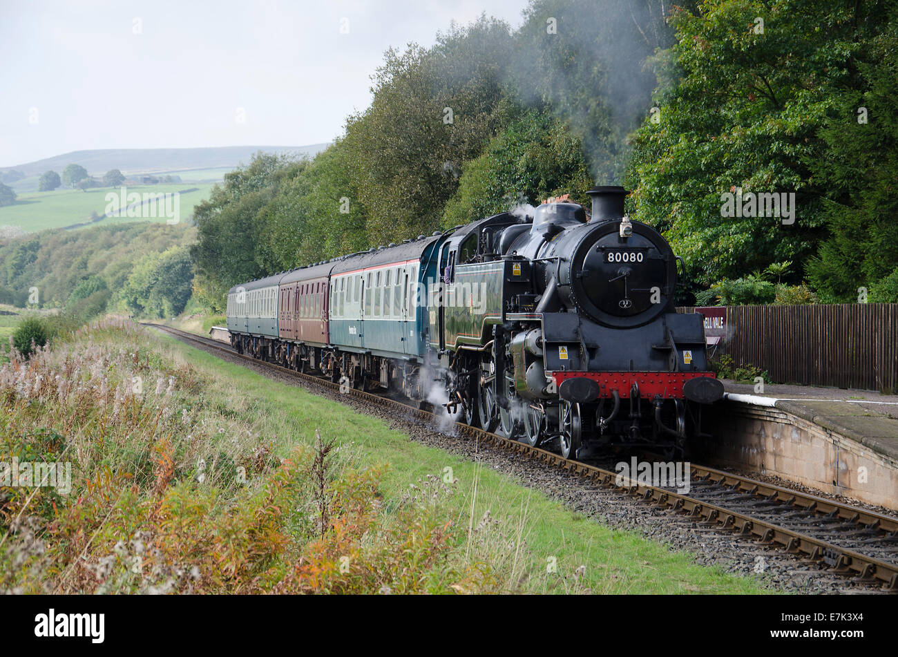 Steam train at Irwell Vale East Lancashire Stock Photo - Alamy