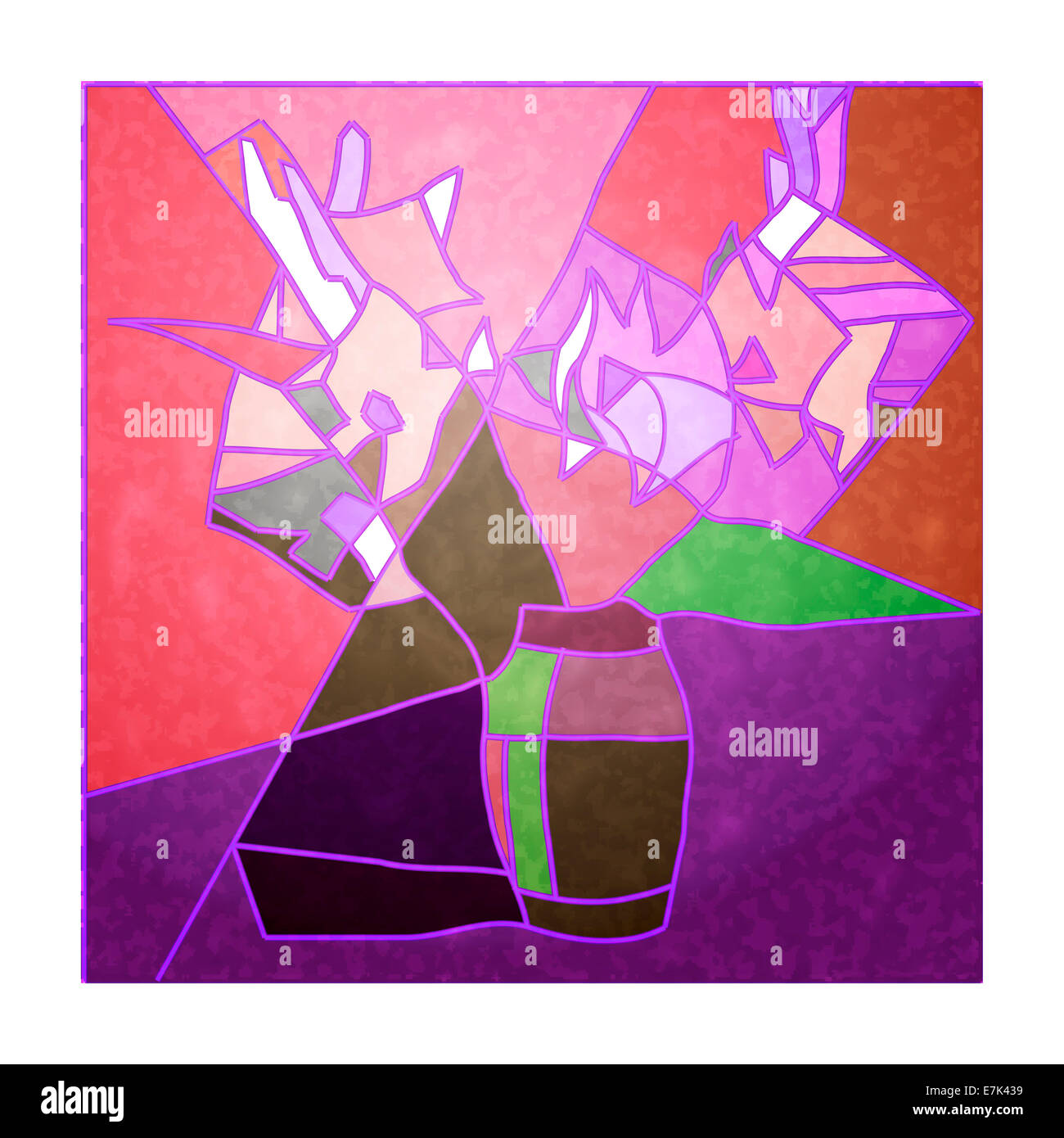 Image frame stained glass Cut Out Stock Images & Pictures - Alamy