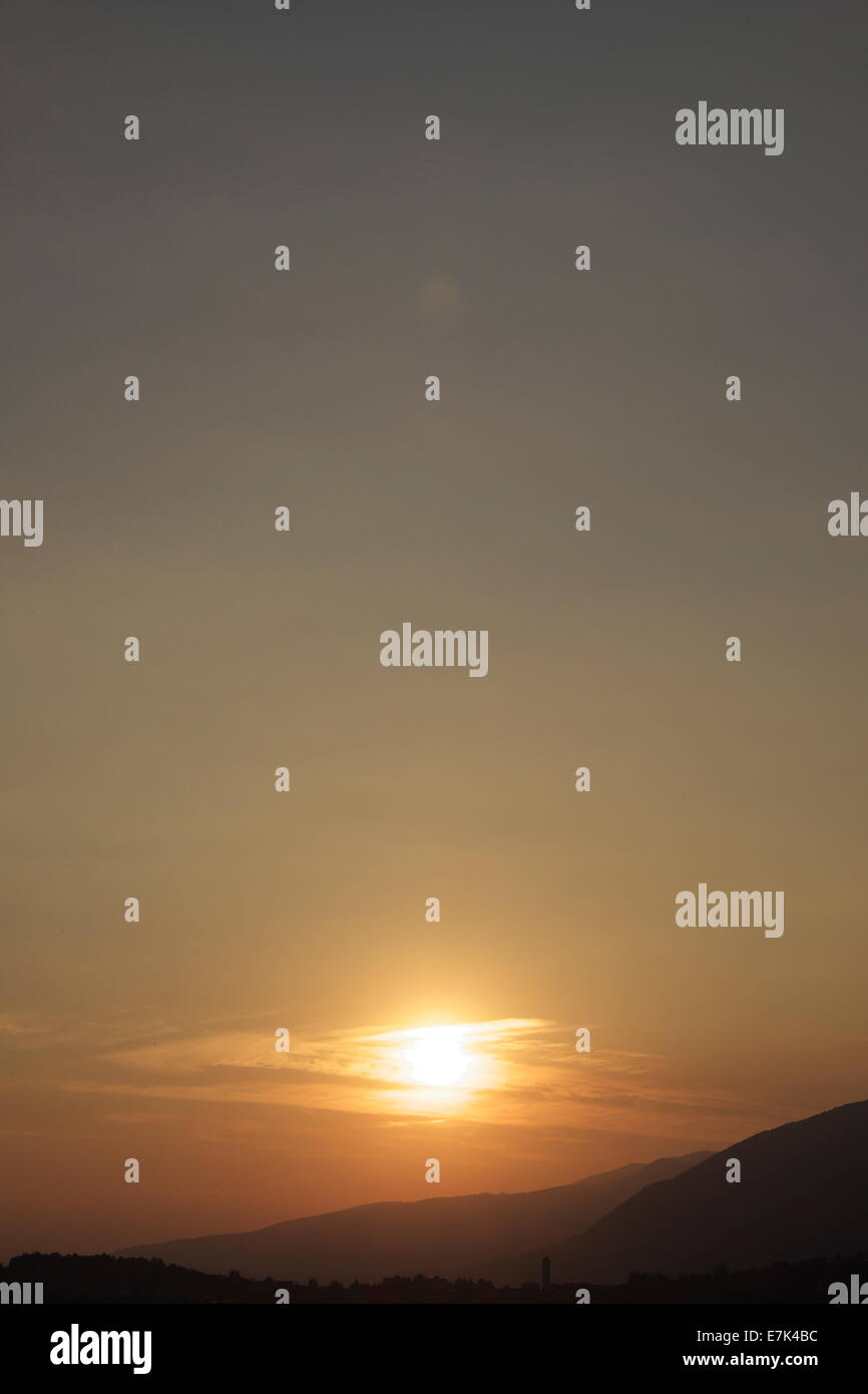 Sunset from the nameless tower, Italy Stock Photo - Alamy