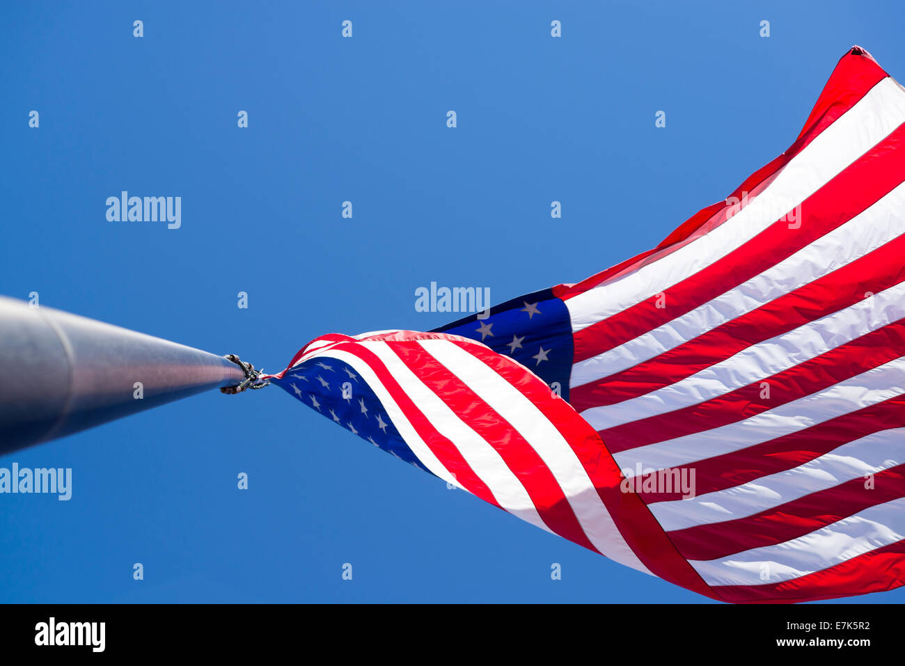 American flag blowing in a breeze, Walla Walla, Washington Stock Photo ...