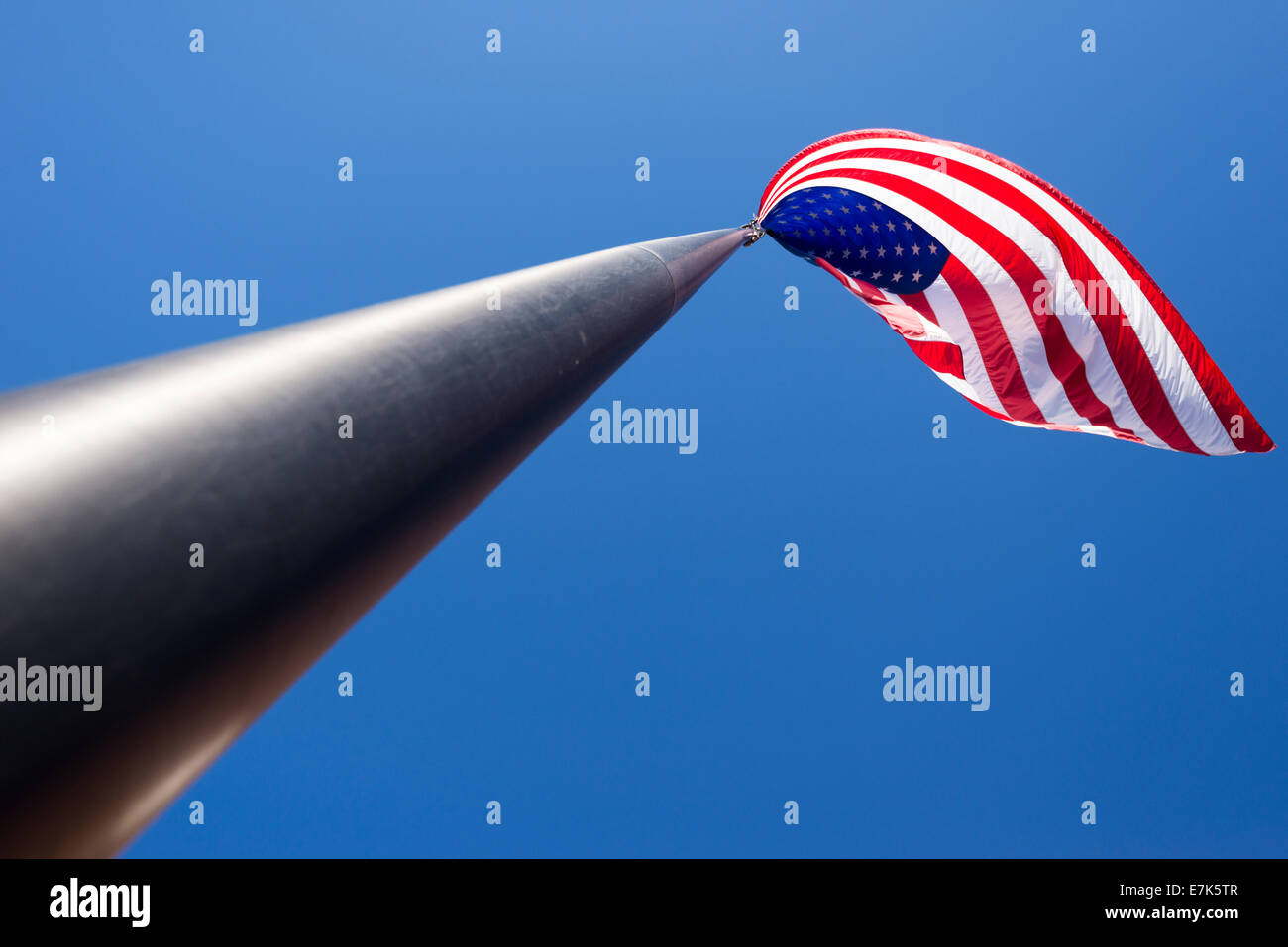 American flag blowing in a breeze, Walla Walla, Washington Stock Photo ...