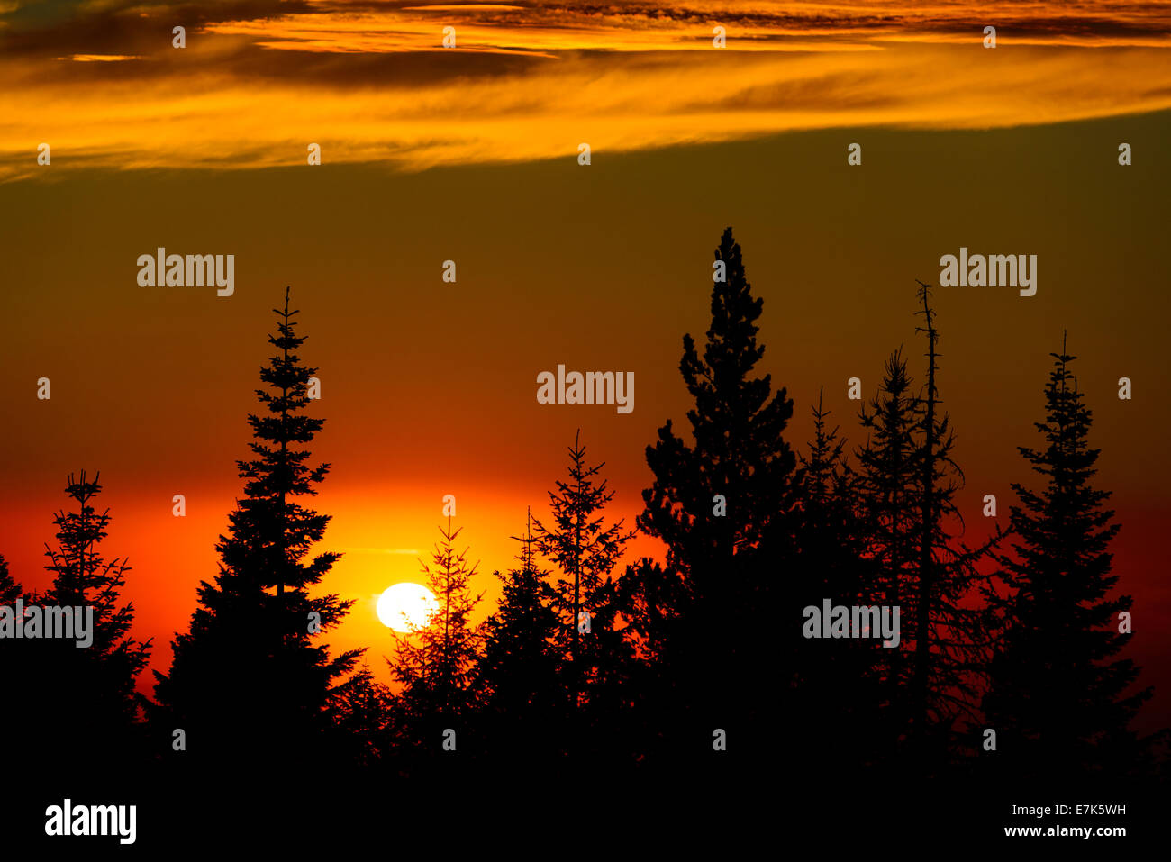 Sunset in Oregon's Blue Mountains Stock Photo - Alamy