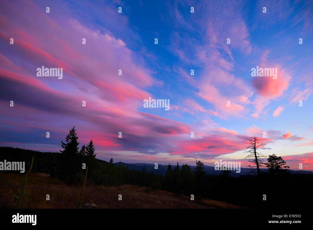 Sunset in Oregon's Blue Mountains Stock Photo - Alamy