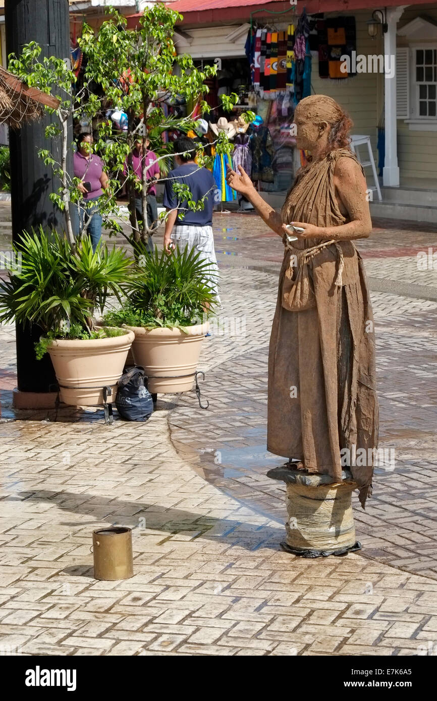 Human Female Statue Birds Brown Mud Cozumel Mexico Royal Caribbean ...
