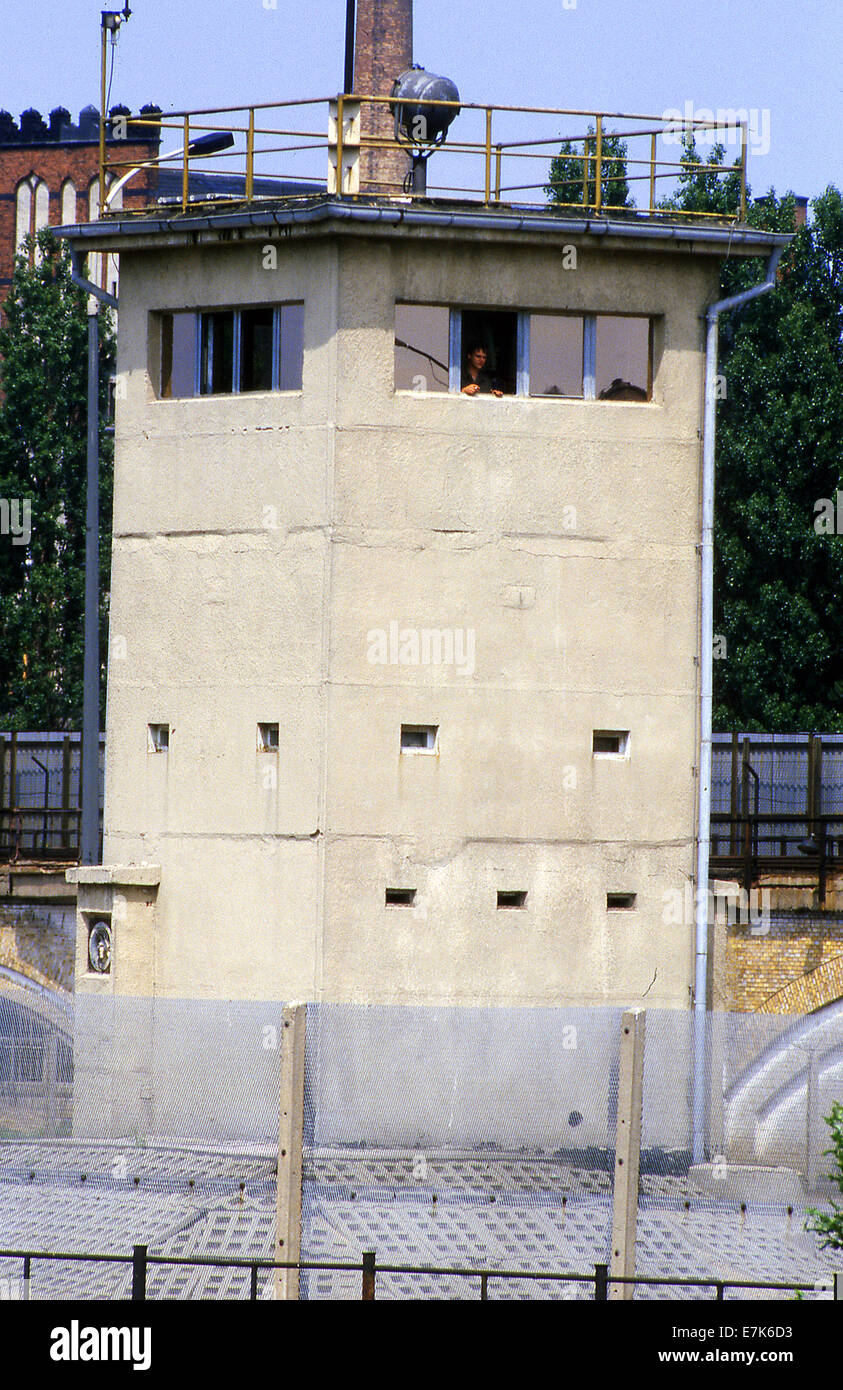 West Berlin, Germany. 3rd July, 2007. East German border guards along ...