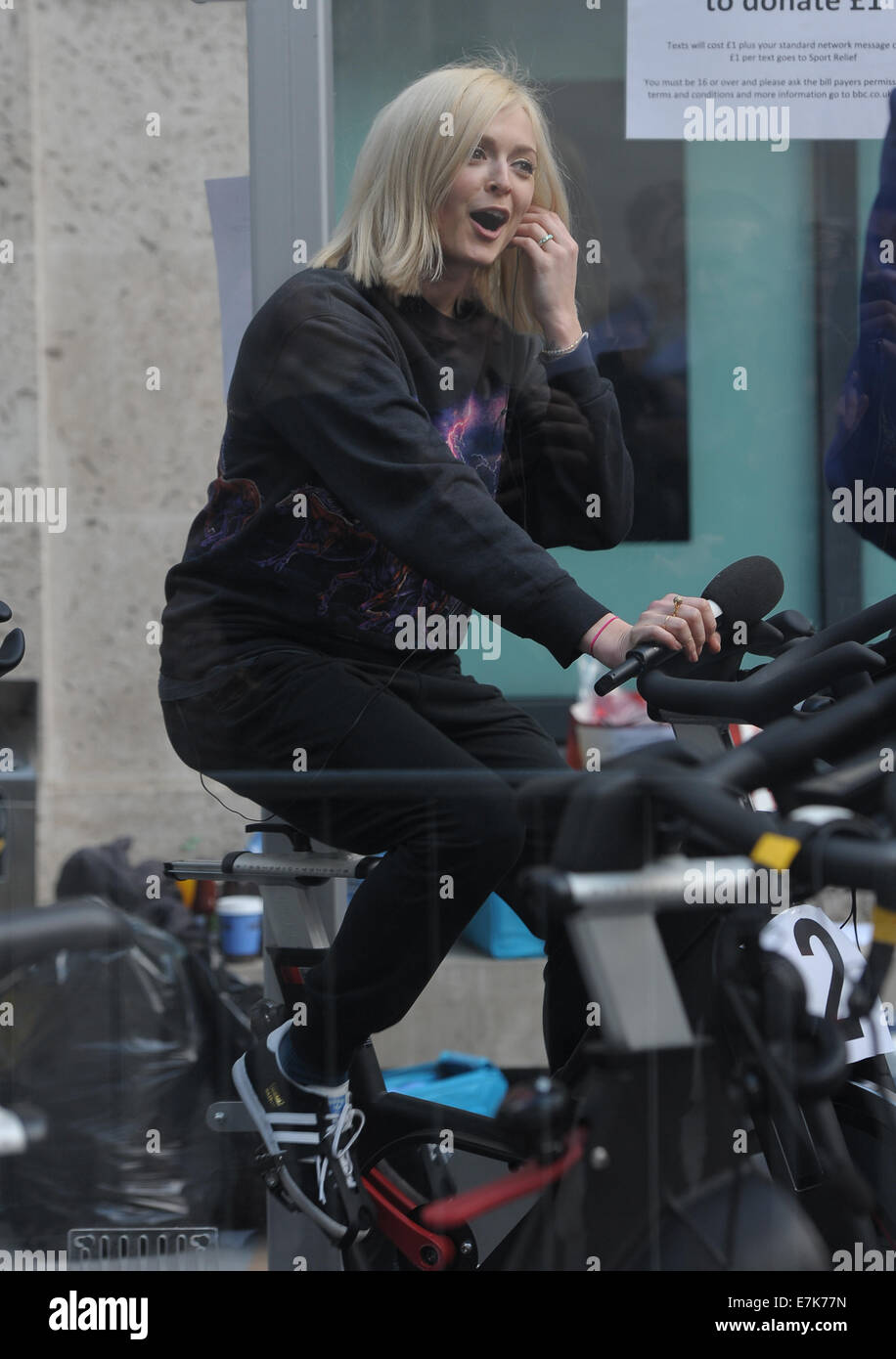 Nick Grimshaw is joined by fellow presenter Fearne Cotton, as he ...