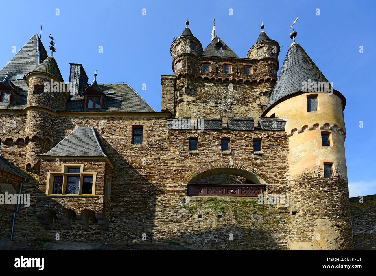 Reichsburg Castle Mosel River Cochem Germany Europe Cruise Stock Photo ...