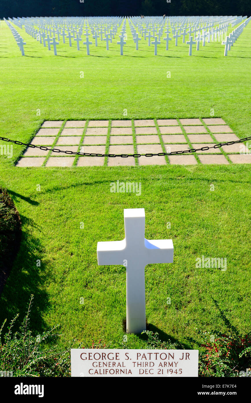 George Patton Grave Luxembourg American Cemetery and Memorial Europe ...