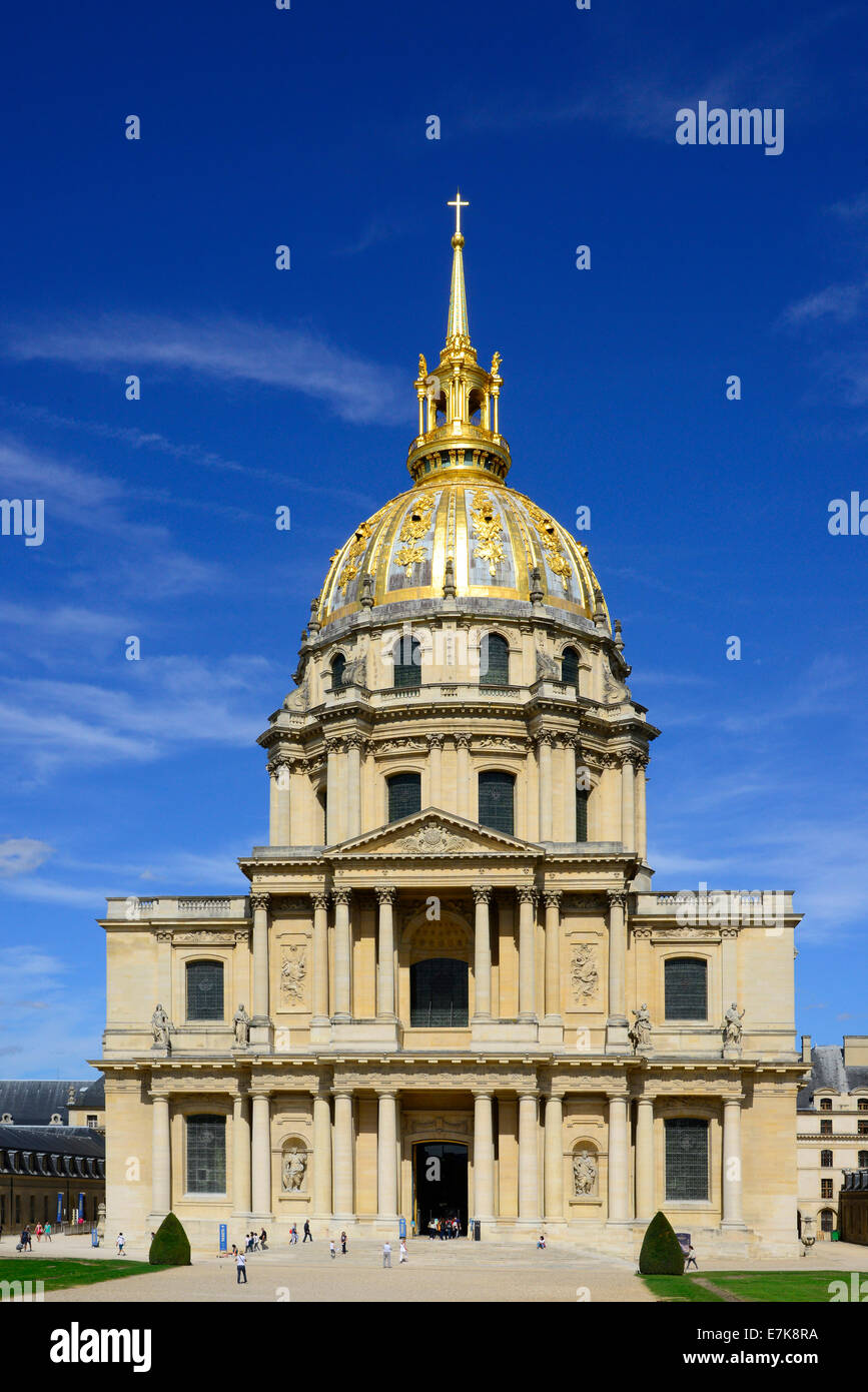 Les Invalides Army Museum Paris France Europe FR City of Lights Stock ...