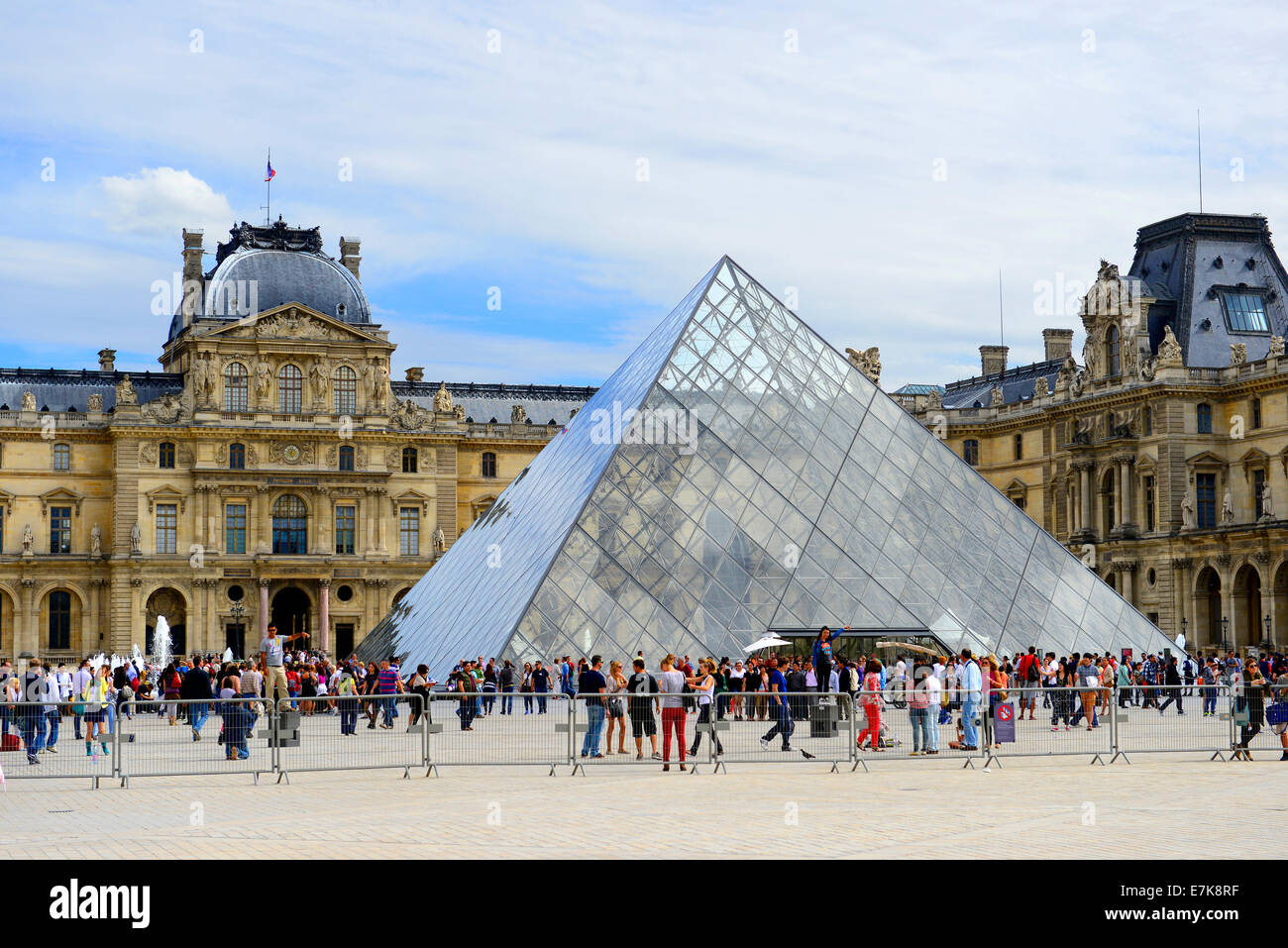 Pyramid The Louvre Museum Paris France Europe FR City of Lights Stock ...